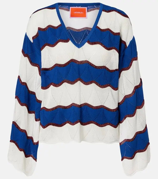 La DoubleJ Hang Ten Striped Top - Blue