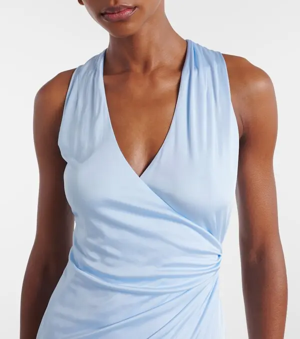 Versace Medusa '95 Ruched Jersey Minidress - Blue