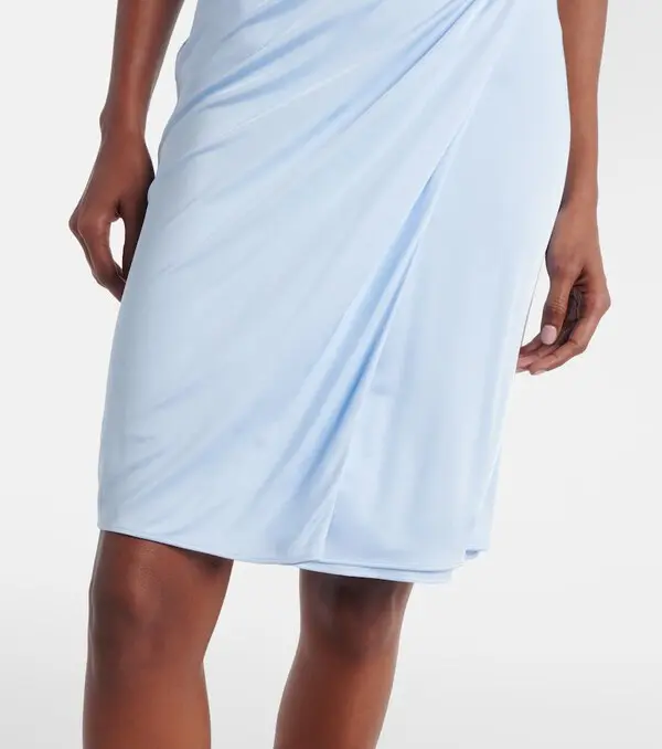 Versace Medusa '95 Ruched Jersey Minidress - Blue