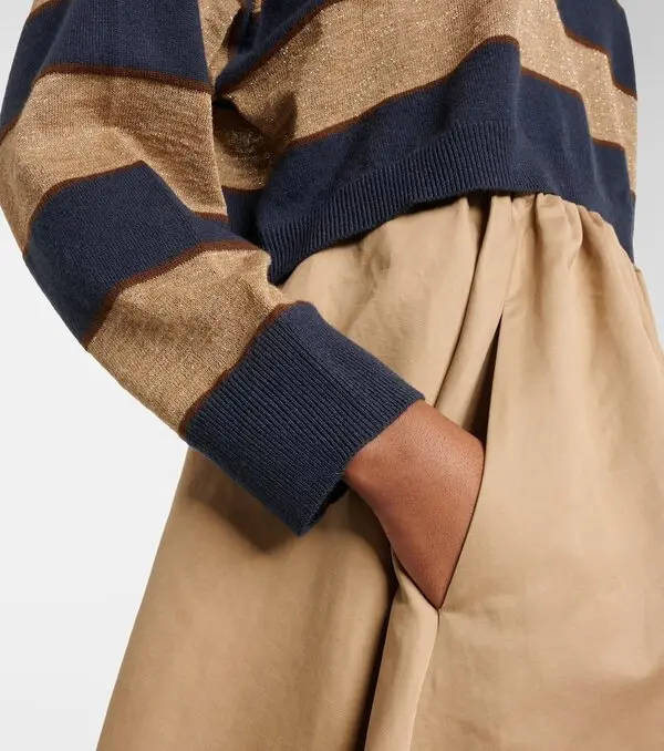 Brunello Cucinelli Wool, Cashmere, And Silk Polo Sweater - Blue