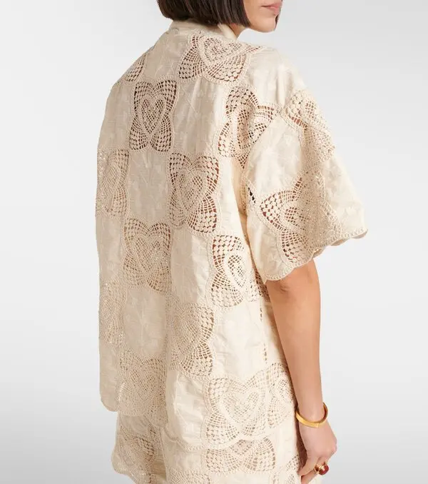 Zimmermann Wanderlust Crochet Cotton-blend Shirt - White