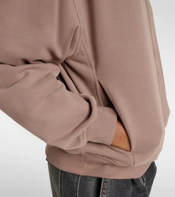 Brunello Cucinelli Cotton Jersey Zip-up Hoodie - Brown
