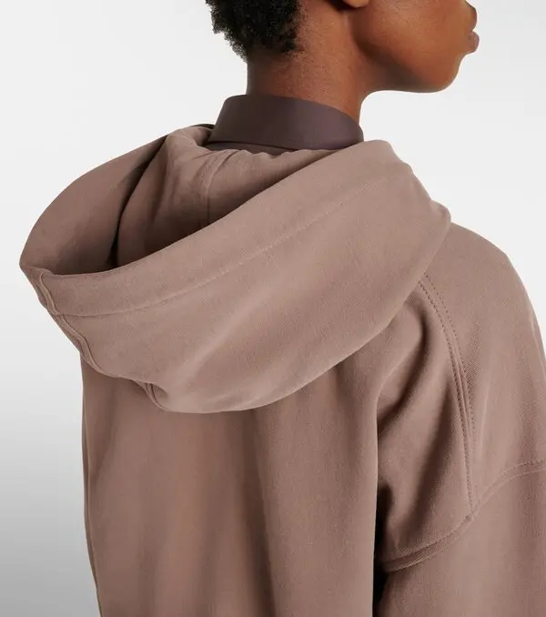Brunello Cucinelli Cotton Jersey Zip-up Hoodie - Brown