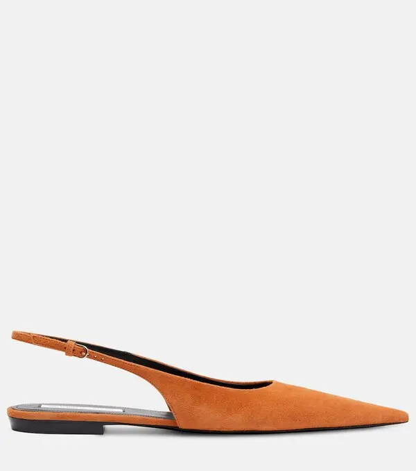 Victoria Beckham Suede Slingback Flats
