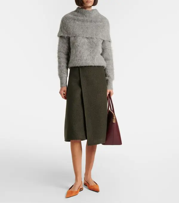 Victoria Beckham Suede Slingback Flats