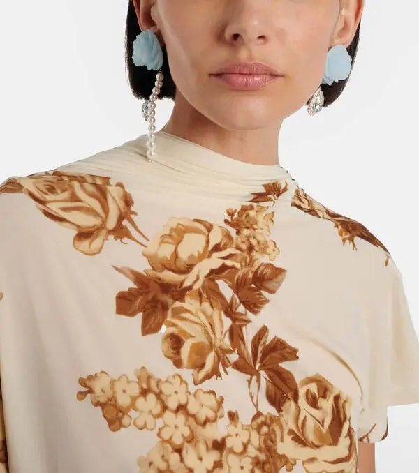 Magda Butrym Rose Embellished Drop Earrings