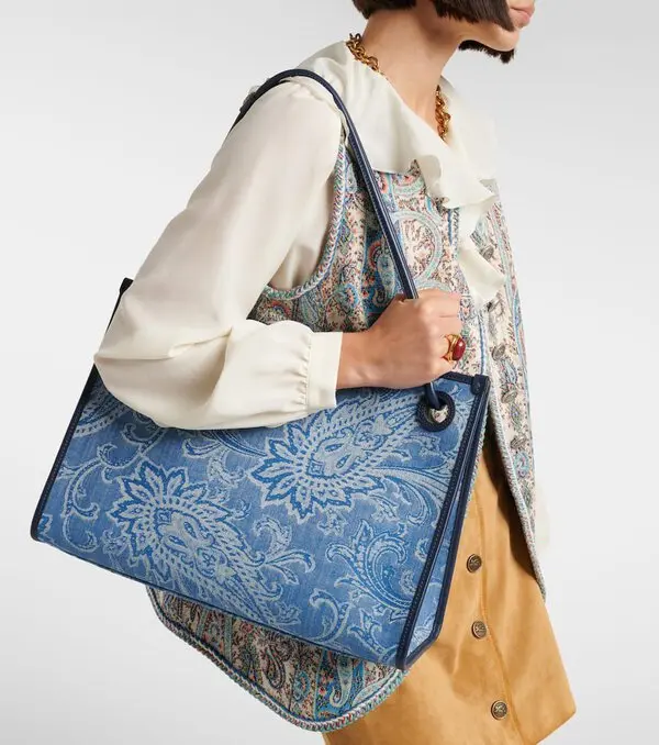 Etro Eyes Medium Jacquard Tote Bag