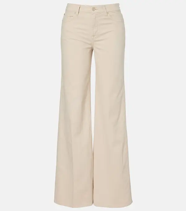7 For All Mankind Lotta Wide-leg Jeans - Beige