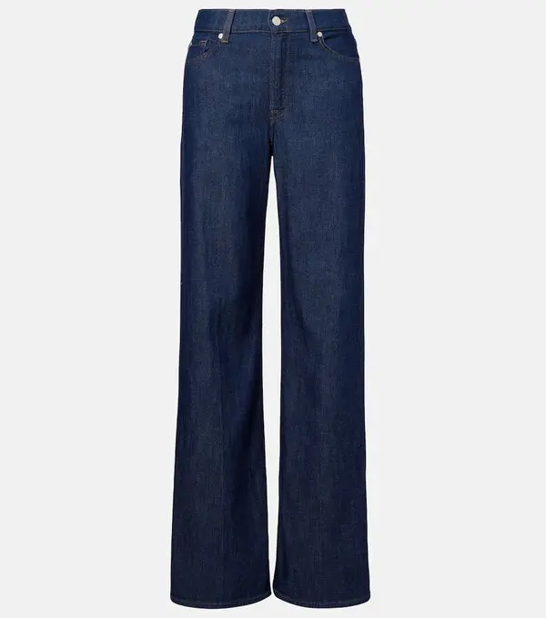 7 For All Mankind Lotta Wide-leg Jeans - Blue