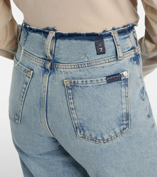7 For All Mankind Lotta Wide-leg Jeans In Halona - Blue