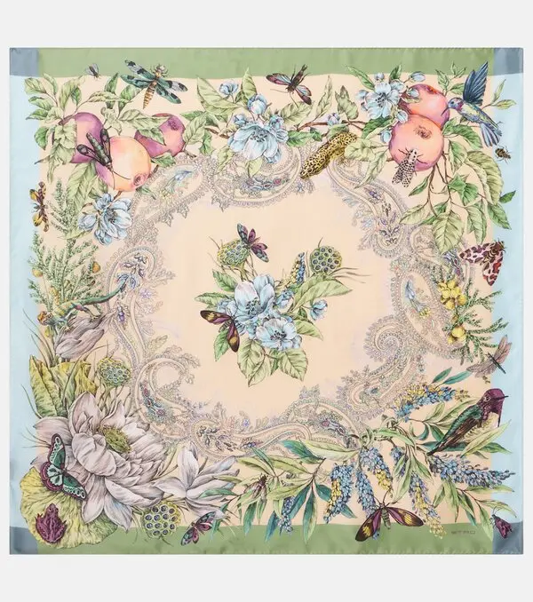Etro Norma Floral Silk Scarf - Multicoloured