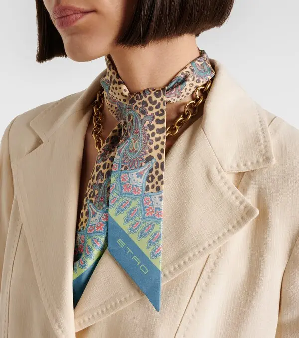 Etro Paisley Silk Scarf - Multicoloured