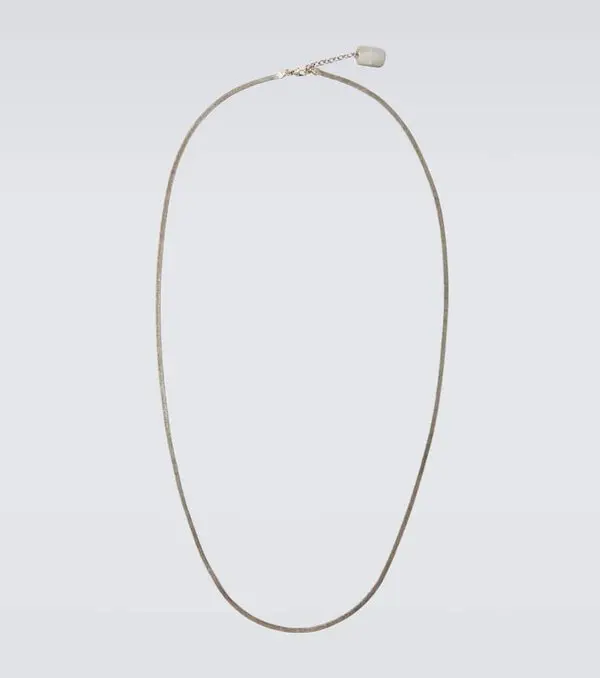 Saint Laurent Engraved Chain Necklace - Silver