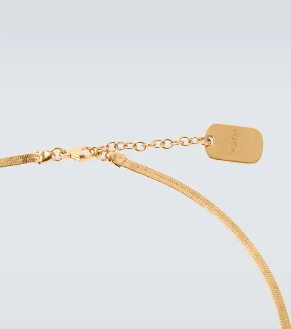 Saint Laurent Engraved Chain Necklace - Gold