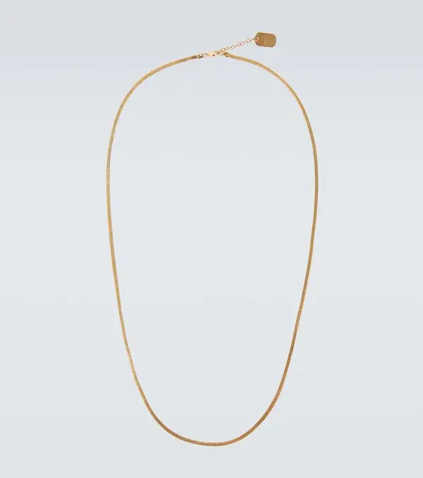 Saint Laurent Engraved Chain Necklace - Gold