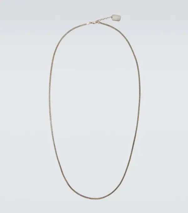 Saint Laurent Engraved Chain Necklace - Silver