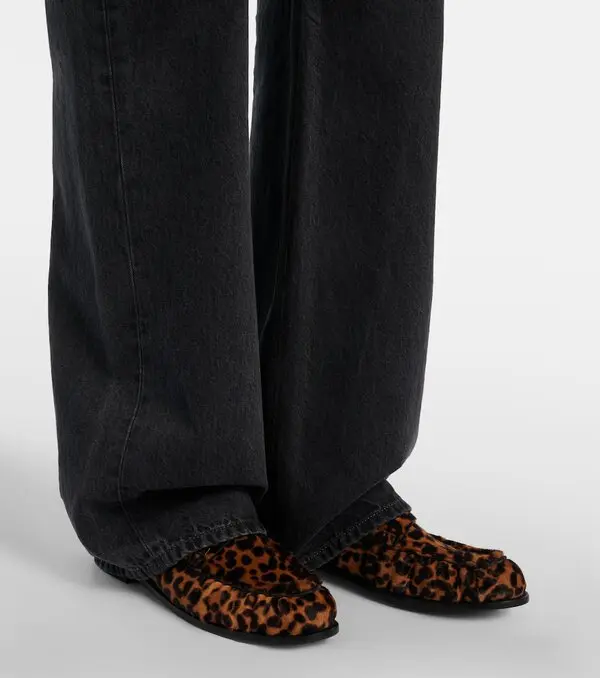 Saint Laurent Le Loafer Calf Hair Penny Loafers