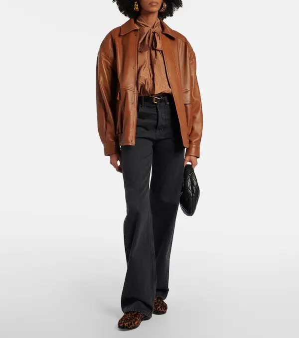 Saint Laurent Le Loafer Calf Hair Penny Loafers - Brown