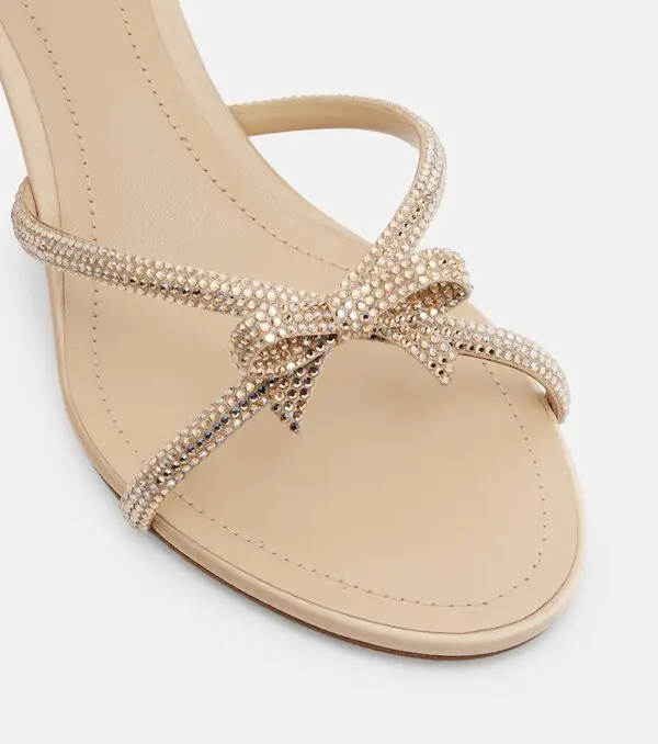 Rene Caovilla Bow-detail Crystal-embellished Sandals