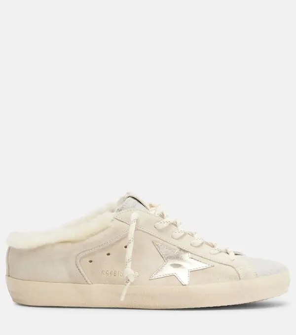 GOLDEN GOOSE Super-star Shearling-lined Suede Sneakers
