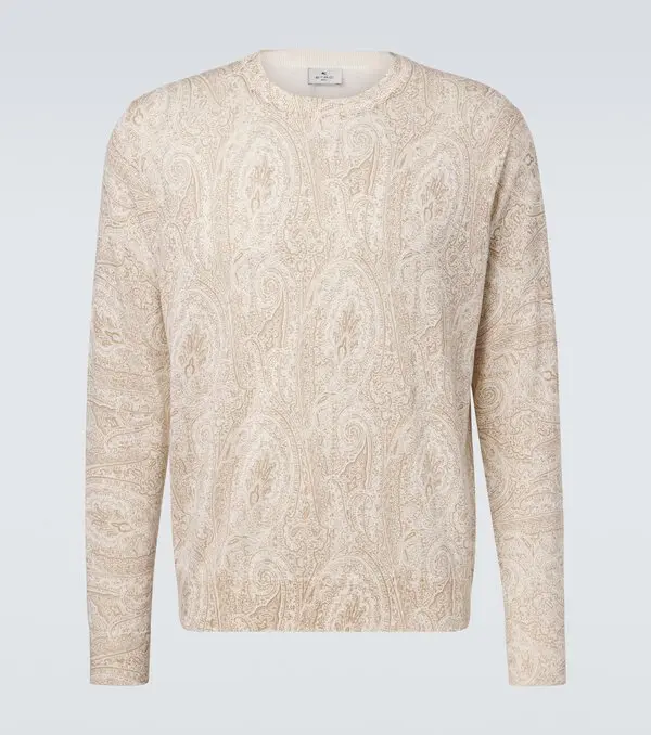 Etro Cotton And Silk Sweater - White