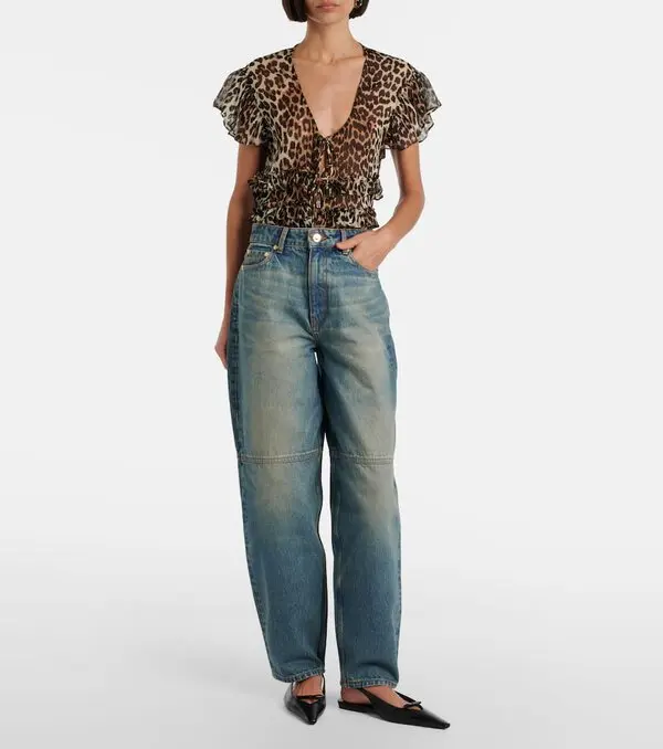 GANNI Stary Barrel-leg Jeans