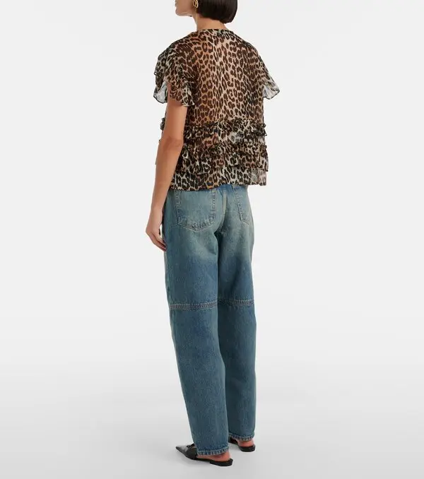 GANNI Stary Barrel-leg Jeans