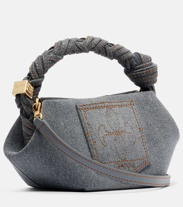 GANNI Bou Mini Denim Top-handle Bag