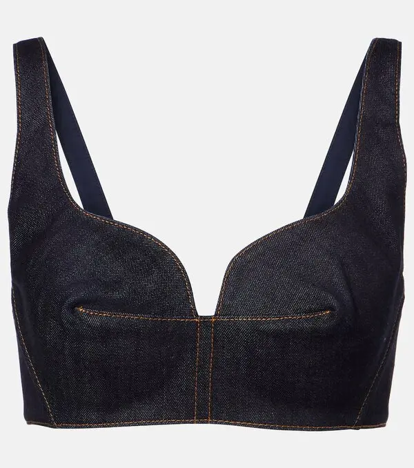 Givenchy Denim Bra Top - Blue