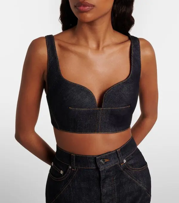 Givenchy Denim Bra Top - Blue