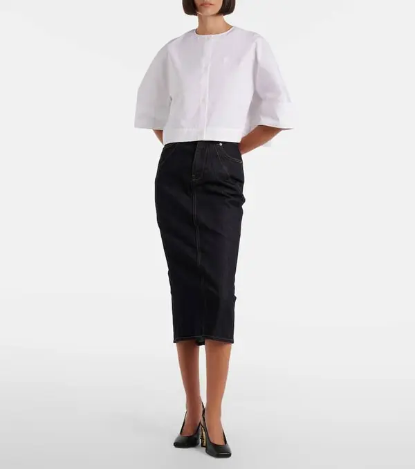Givenchy Denim Midi Skirt