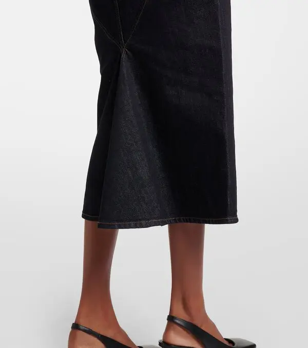 Givenchy Denim Midi Skirt - Blue