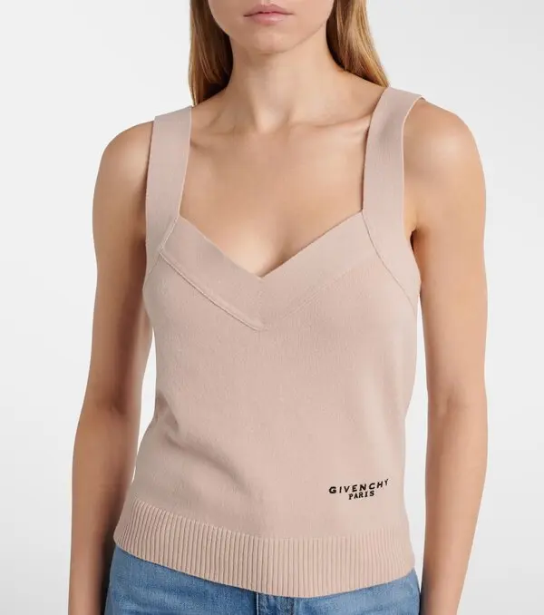 Givenchy Logo Wool And Cashmere Tank Top