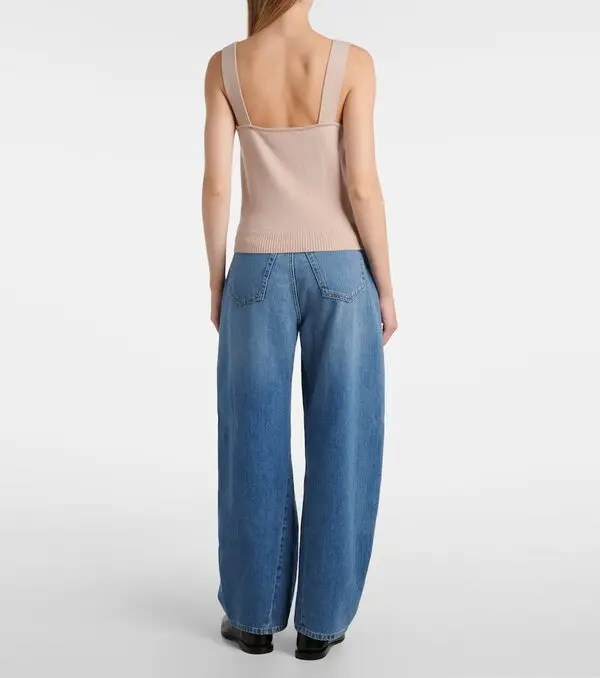 Givenchy Logo Wool And Cashmere Tank Top - Pink