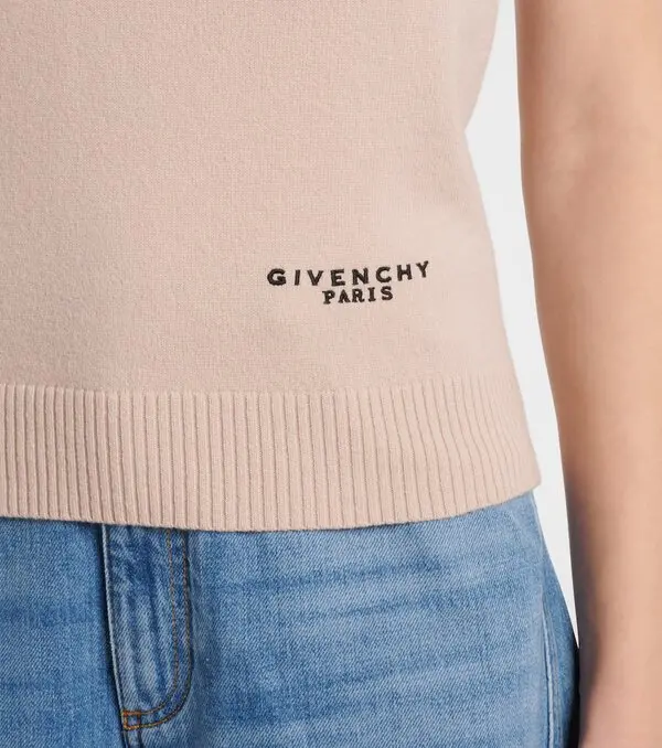 Givenchy Logo Wool And Cashmere Tank Top - Pink