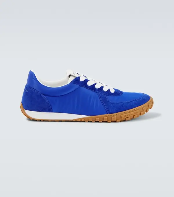 Givenchy Glide Suede-trimmed Sneakers - Blue