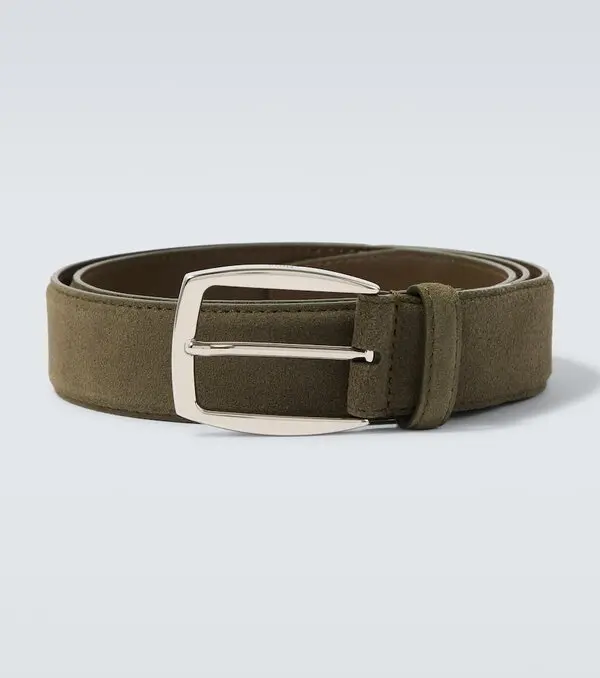Brioni Suede Belt - Green