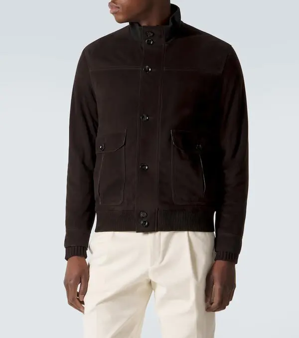 Brioni Suede Bomber Jacket