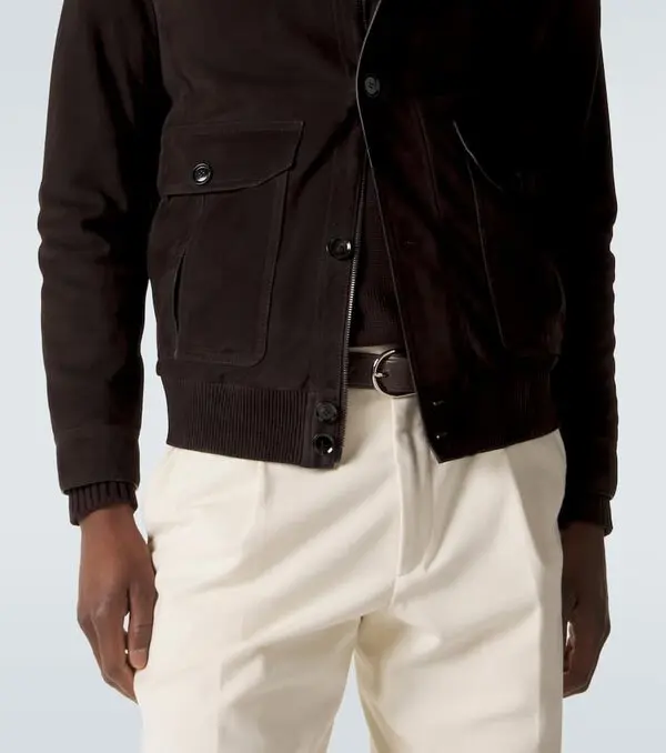 Brioni Suede Bomber Jacket