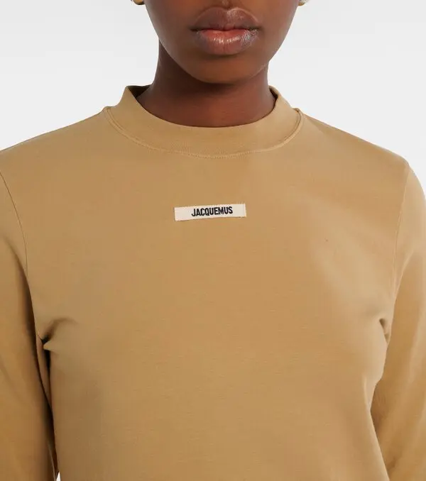 Jacquemus Gros Grain Cotton-blend T-shirt - Beige