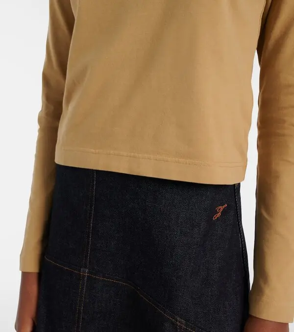 Jacquemus Gros Grain Cotton-blend T-shirt - Beige