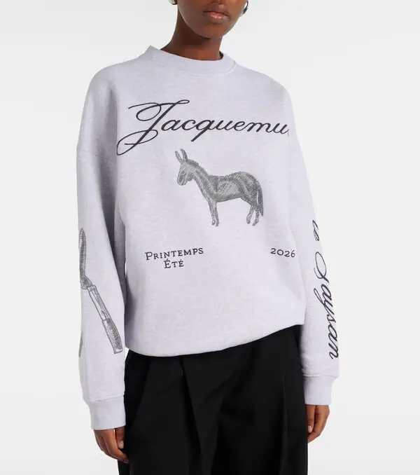 Jacquemus Ane Embroidered Cotton Sweatshirt
