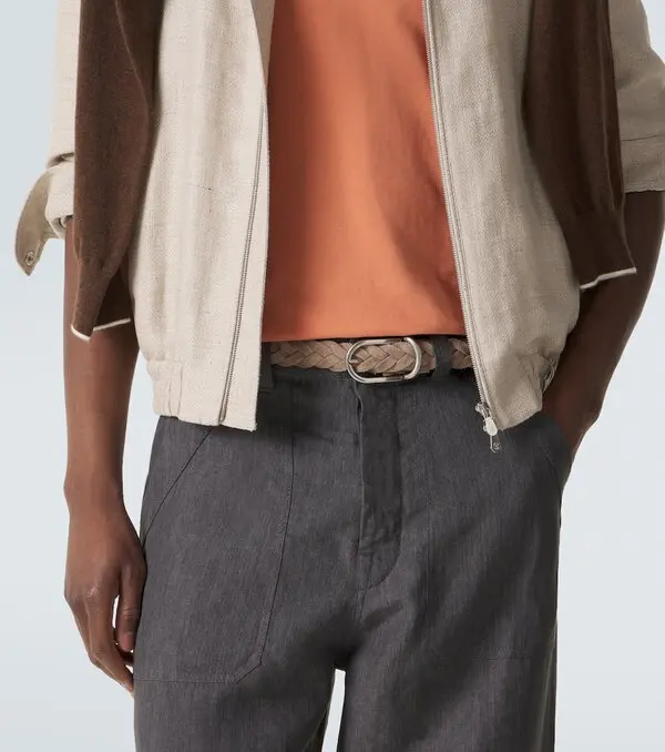Brunello Cucinelli Braided Suede Belt
