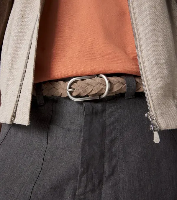 Brunello Cucinelli Braided Suede Belt