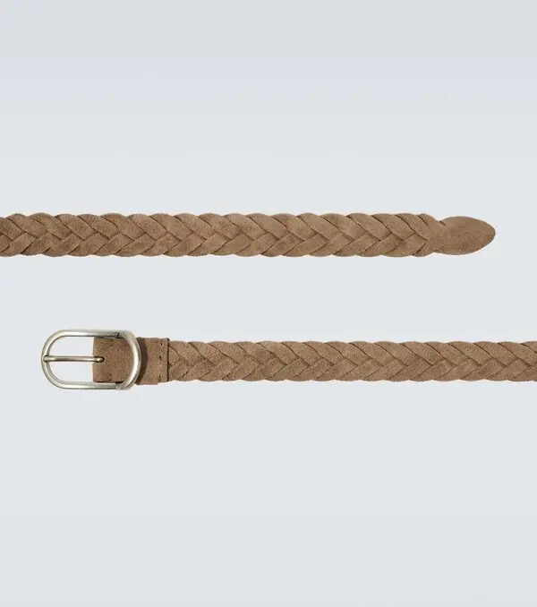 Brunello Cucinelli Braided Suede Belt