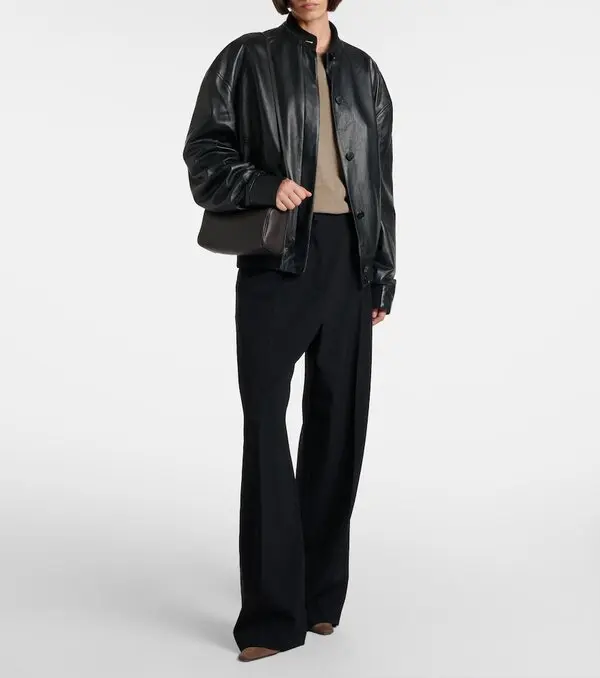 THE ROW 90s Leather Shoulder Bag - Brown
