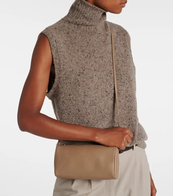 THE ROW 90s Leather Shoulder Bag - Brown