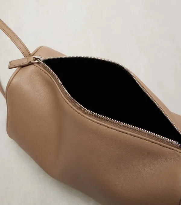 THE ROW 90s Leather Shoulder Bag - Brown