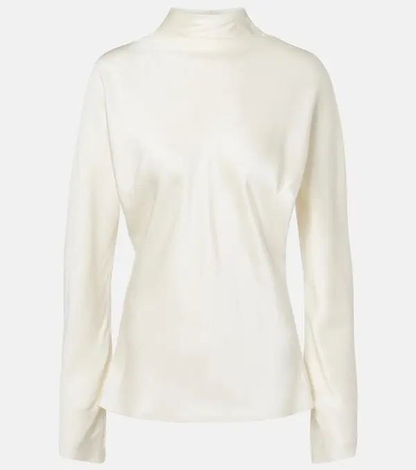 RÓHE Satin Top - White