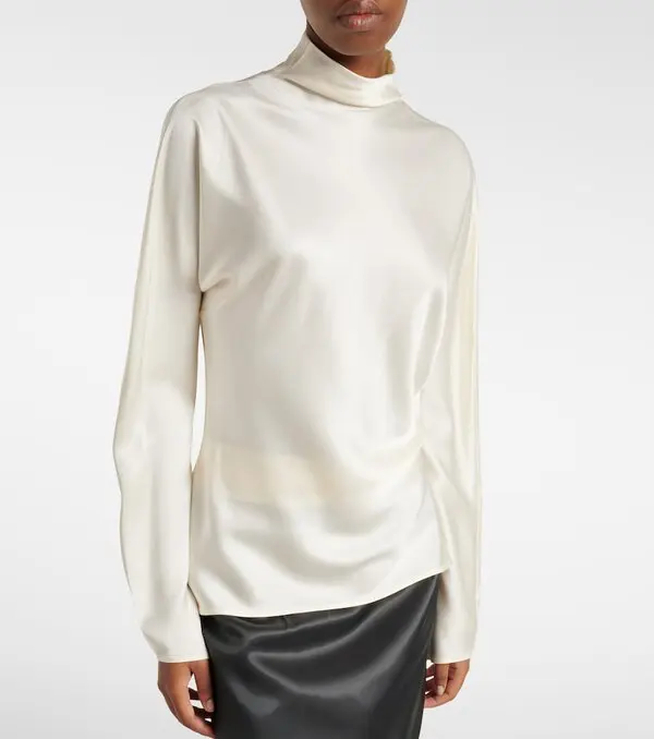 RÓHE Satin Top - White